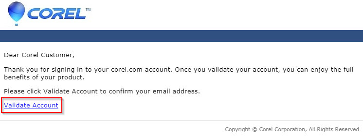 Step 3 Register and validate Corel - Software - BERNINA