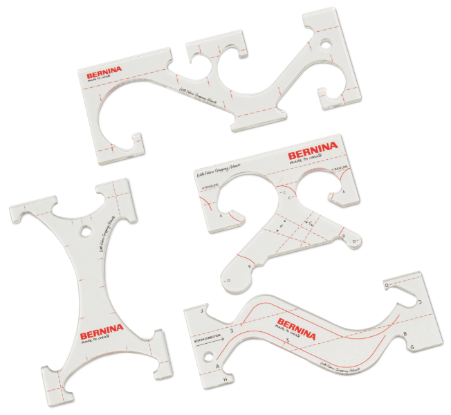 Border Rulers Kit - For quilting waves, hearts & curves - BERNINA