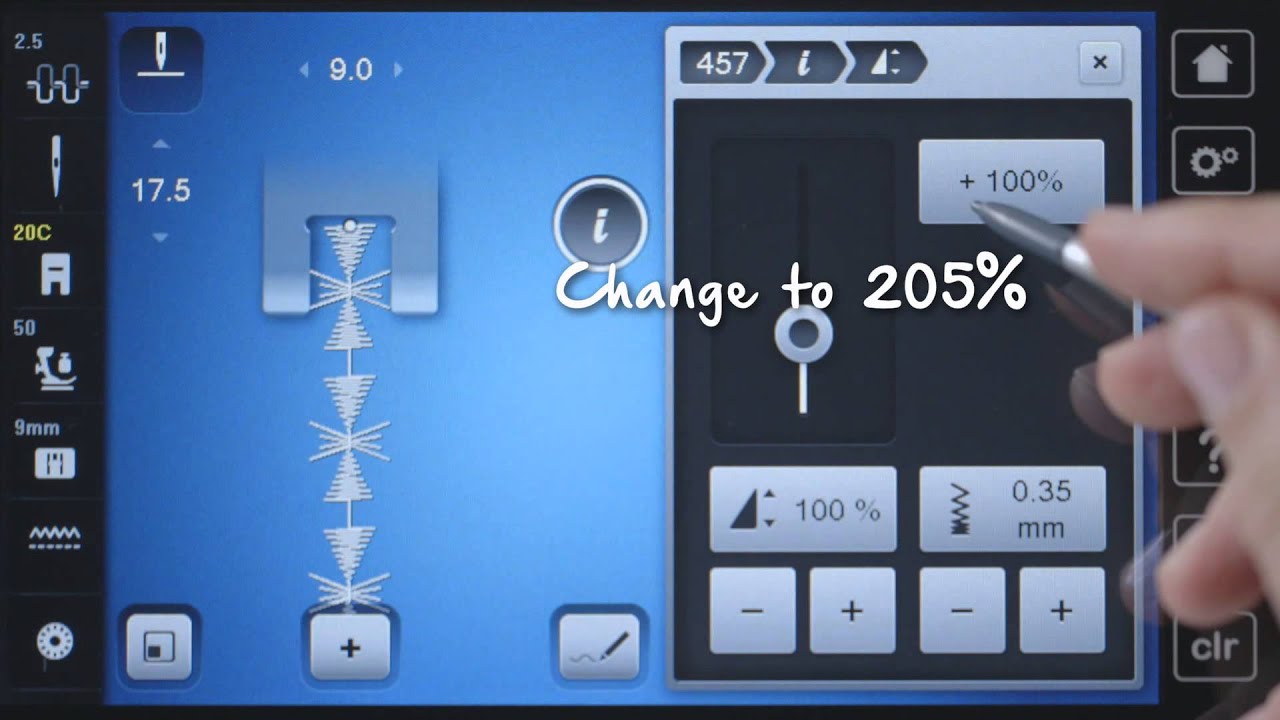 BERNINA 735 - Legendary stitch quality and sewing & embroidery features ...