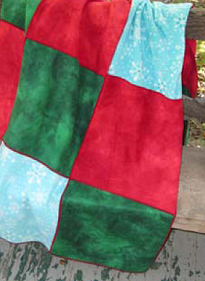 Serger Flatlocking - Patchwork Fleece Blanket - Local-Resources - BERNINA