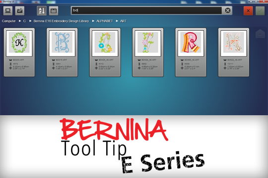 Tool Tip: E16 Main Screen Overview - Learn & Create - BERNINA